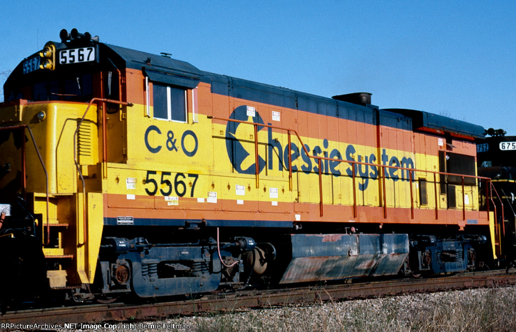 CSX B30-7 #5567, still in Chessie System paint,